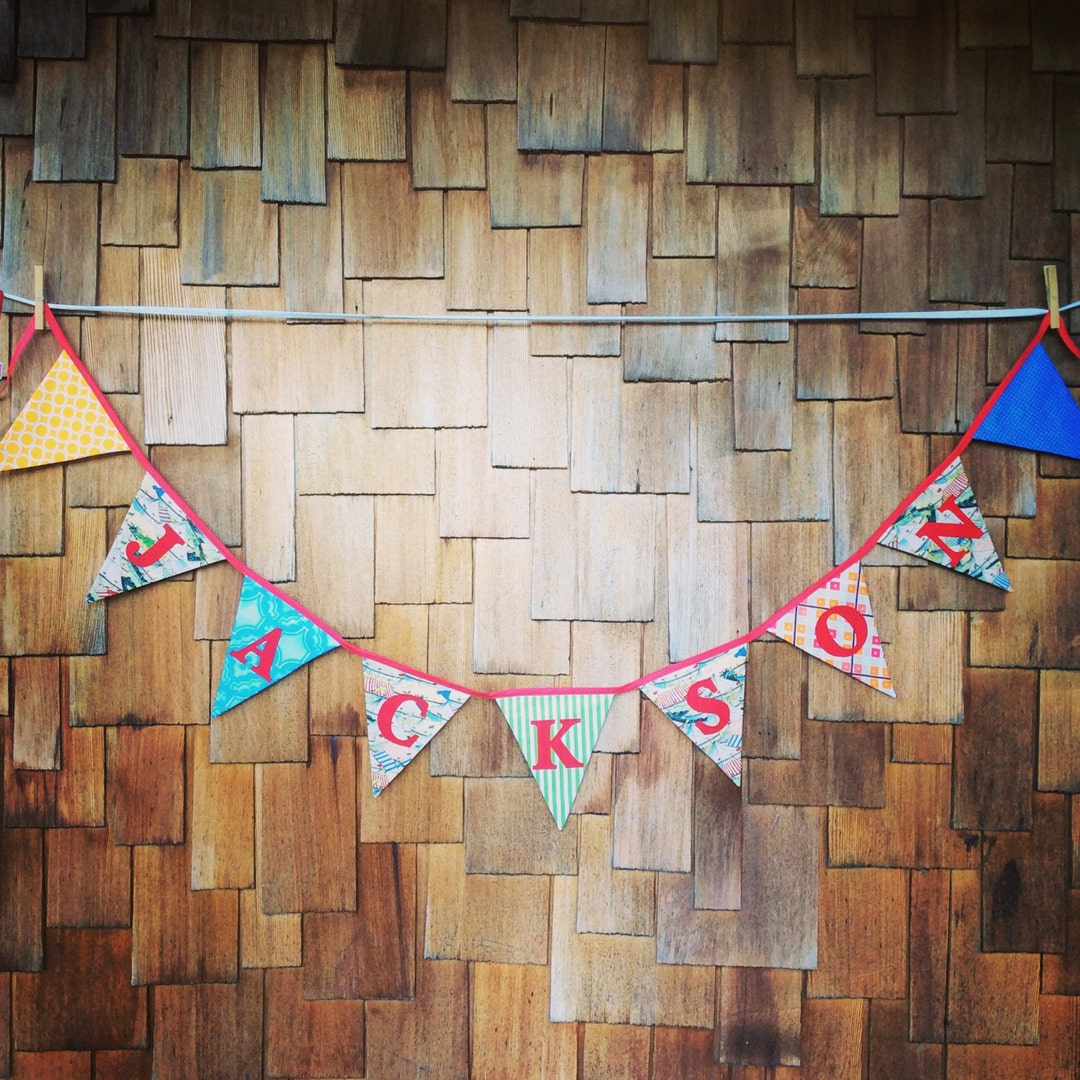 Custom Flag Banner, Personalized Bunting Flag Decoration. 9 Flags, 7 ...