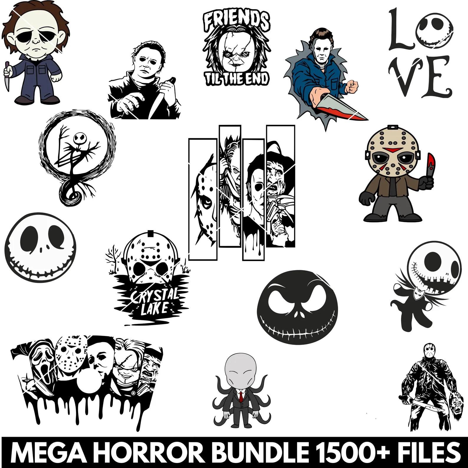 Mega Horror SVG Bundle, Helloween SVG Bundle, Horror Friends SVG ...