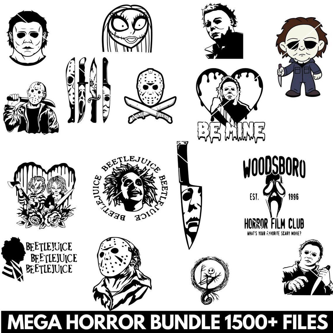 Mega Horror SVG Bundle, Helloween SVG Bundle, Horror Friends SVG ...