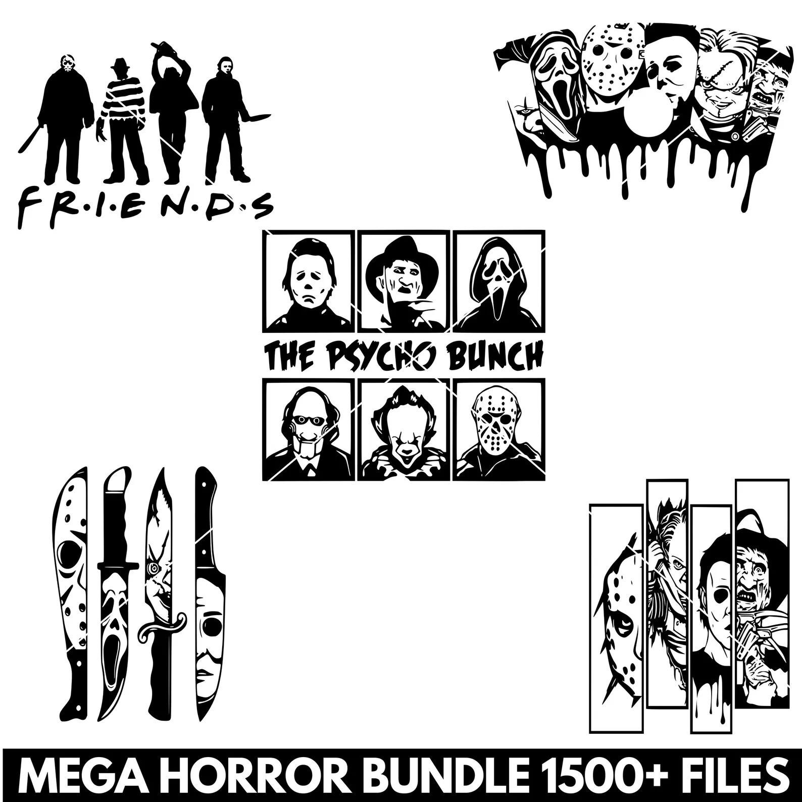Mega Horror SVG Bundle, Helloween SVG Bundle, Horror Friends SVG ...