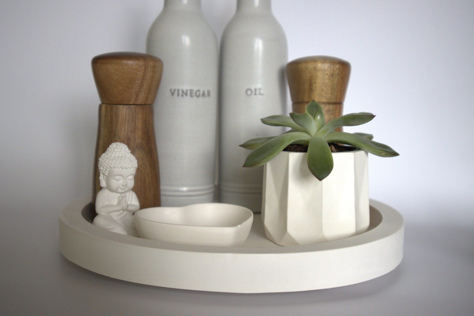 Concrete Medium 7in Lazy Susan Turntable Concrete Lazy Susan for Table ...