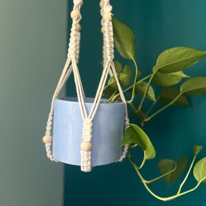 Macrame Planter Set Indoor Macramé Planter Concrete Planter Succulent ...