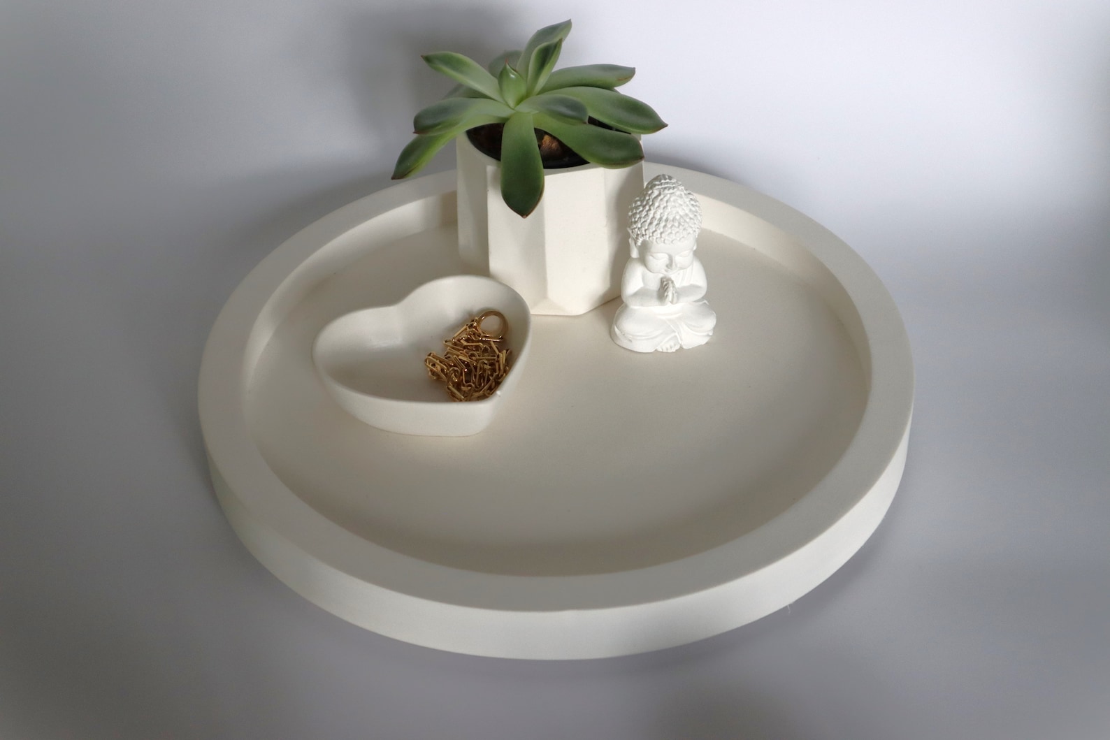 Concrete Medium 7in Lazy Susan Turntable Concrete Lazy Susan for Table ...