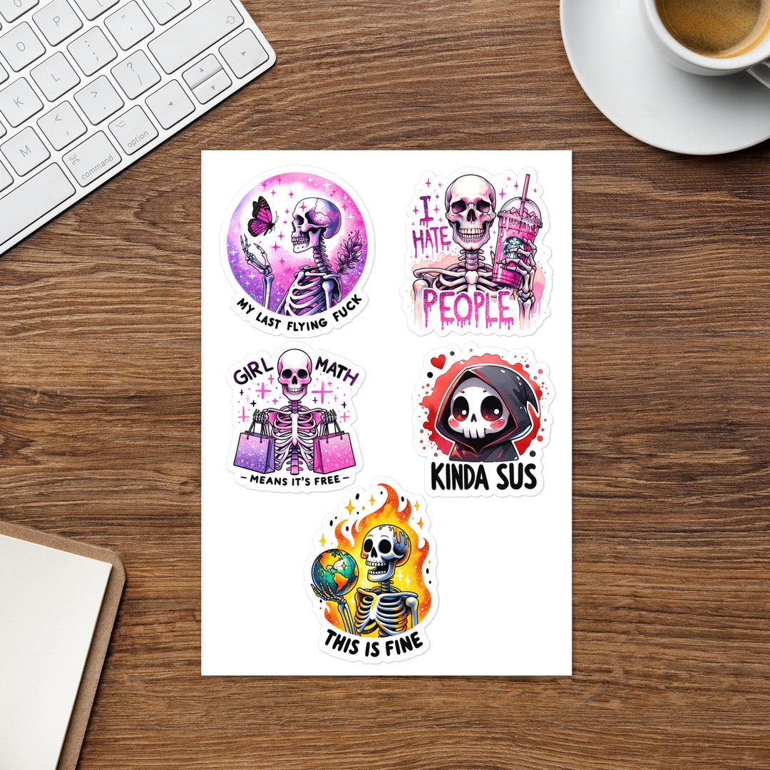 Skeleton Meme Sticker Sheet V2 - Etsy