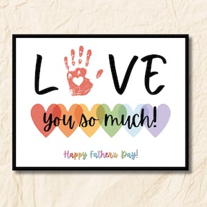 Father's Day Art Project Printable. DIY Father's Day Handprint Gift ...