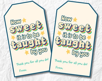 EDITABLE Teacher Appreciation Gift Tag. Teacher Thank You Gift Tag ...
