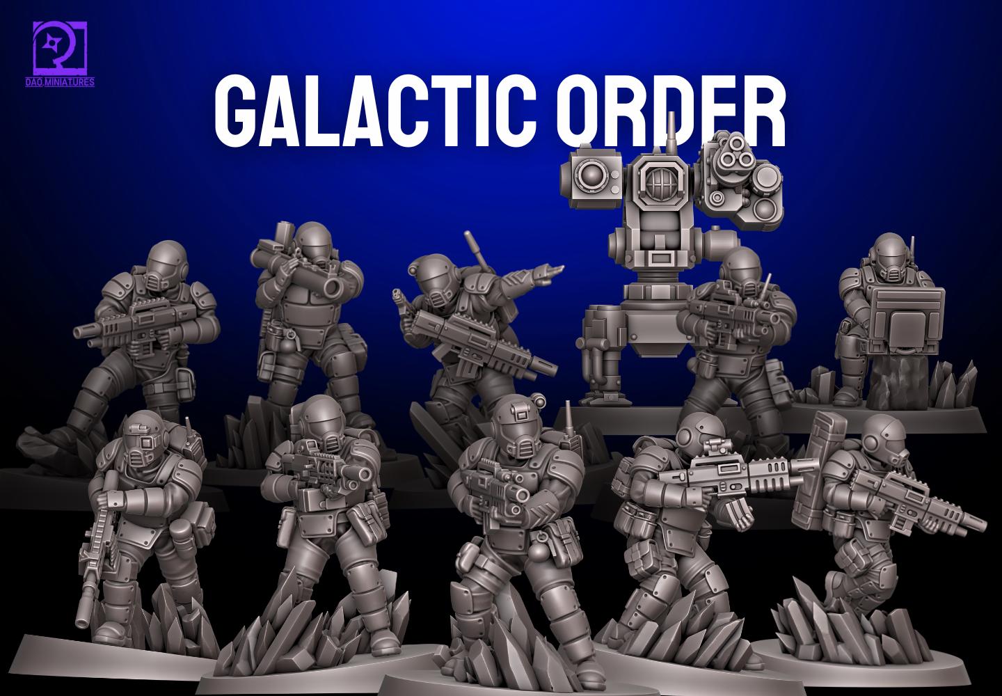 Global Defense Heavy Infantry Miniature: Sci-fi Wargame Figure (28mm ...