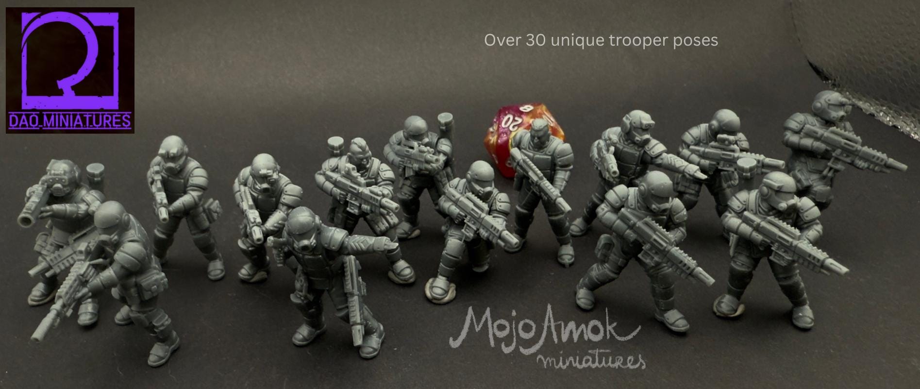 Global Defense Heavy Infantry Miniature: Sci-fi Wargame Figure (28mm ...