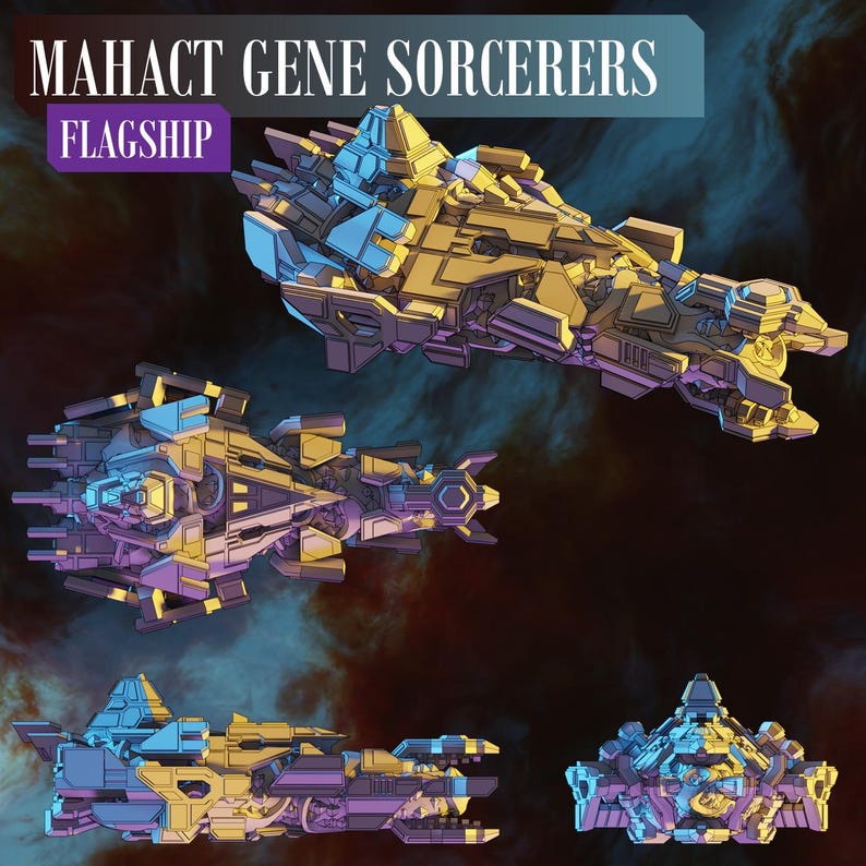 Saunick Fleet Scale Starship Miniatures: Resin Printed Spaceship Gaming ...