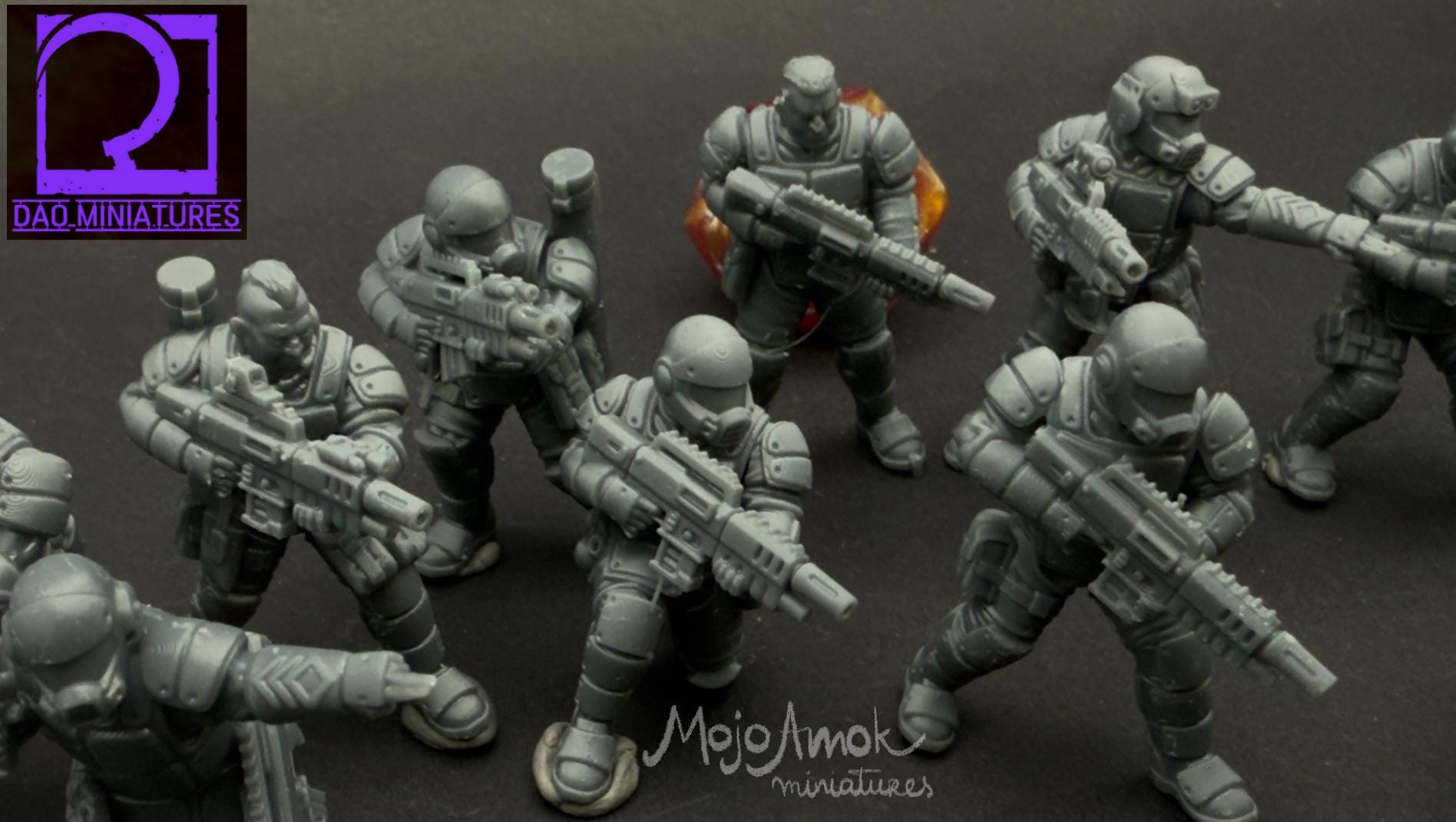 Global Defense Heavy Infantry Miniature: Sci-fi Wargame Figure (28mm ...