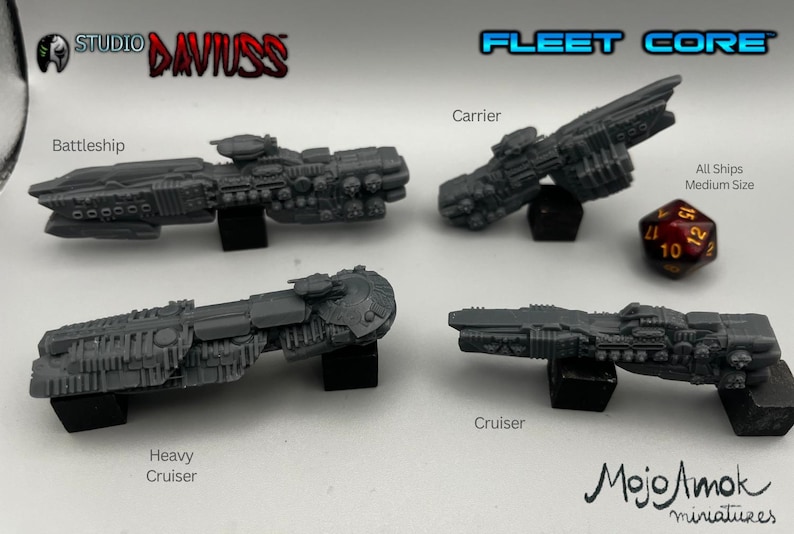 USDF Fleet Scale Spaceship: Resin Printed Miniature - Studio Daviuss - Etsy