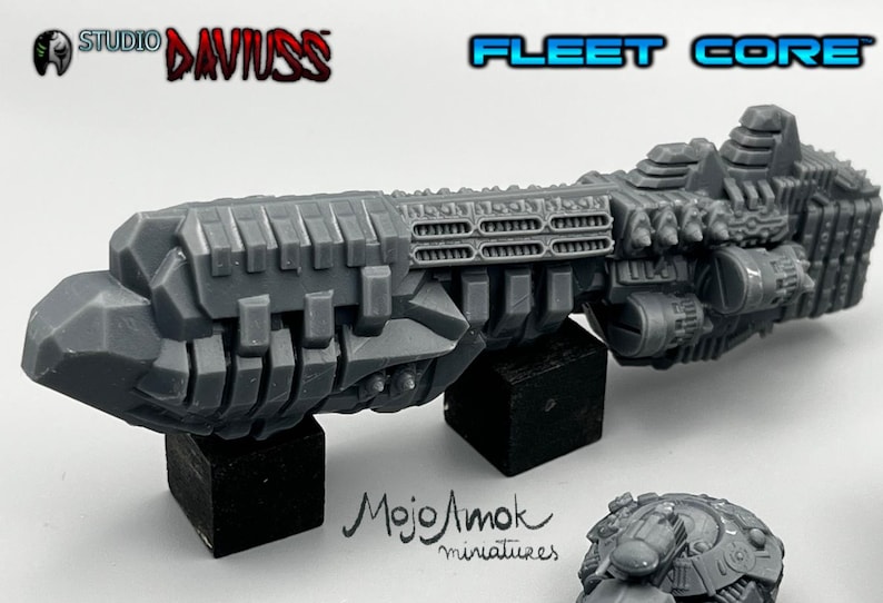 Studio Daviuss Fed Union Sol Core Fleet Resin Miniature: Spaceship ...