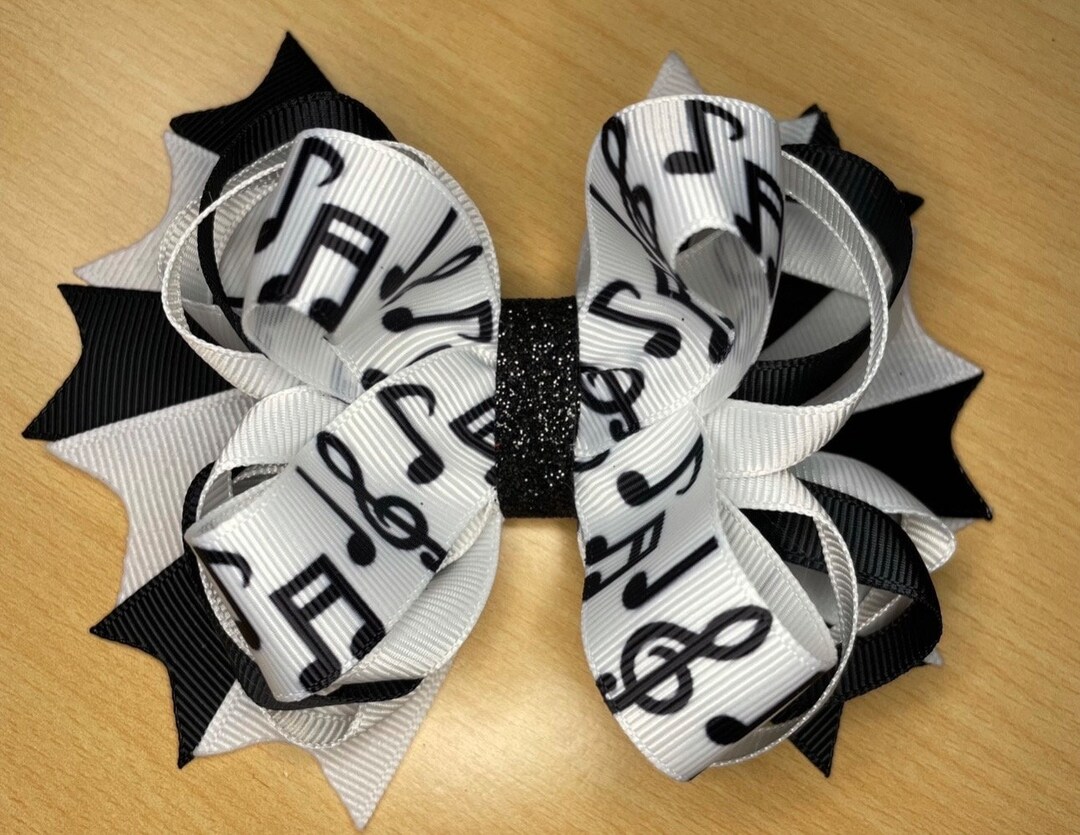 Music Notes Bow - Etsy