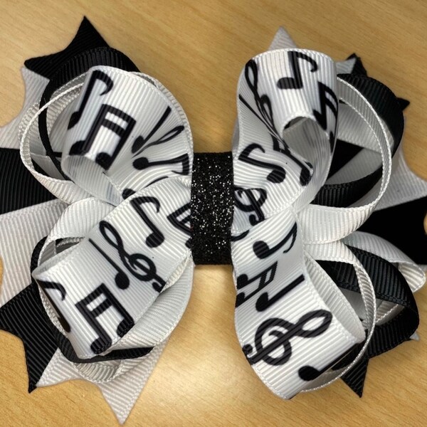 Music Hair Bow - Etsy