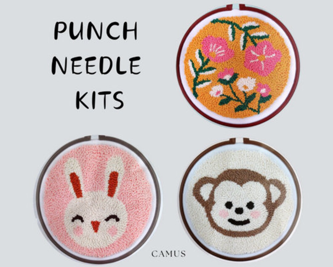 Beginner Punch Needle Kit, DIY Punch Needles Start Kit for Adult, Punch ...