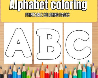 Alphabet Coloring Pages for Kids | Fun A-Z Letters With Objects to ...