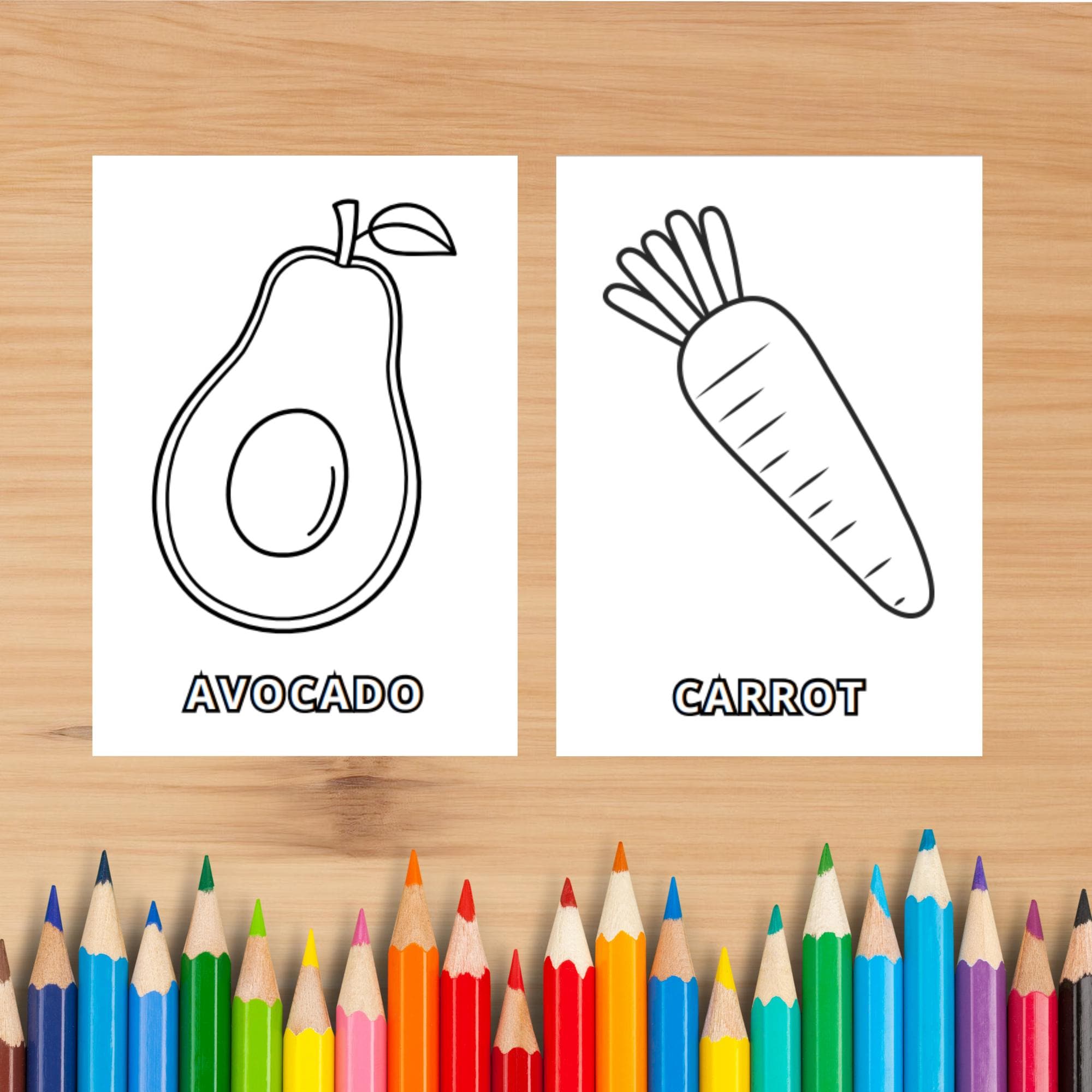 30 Fruit and Vegetable Coloring Pages for Kids | Fun Printable Healthy ...