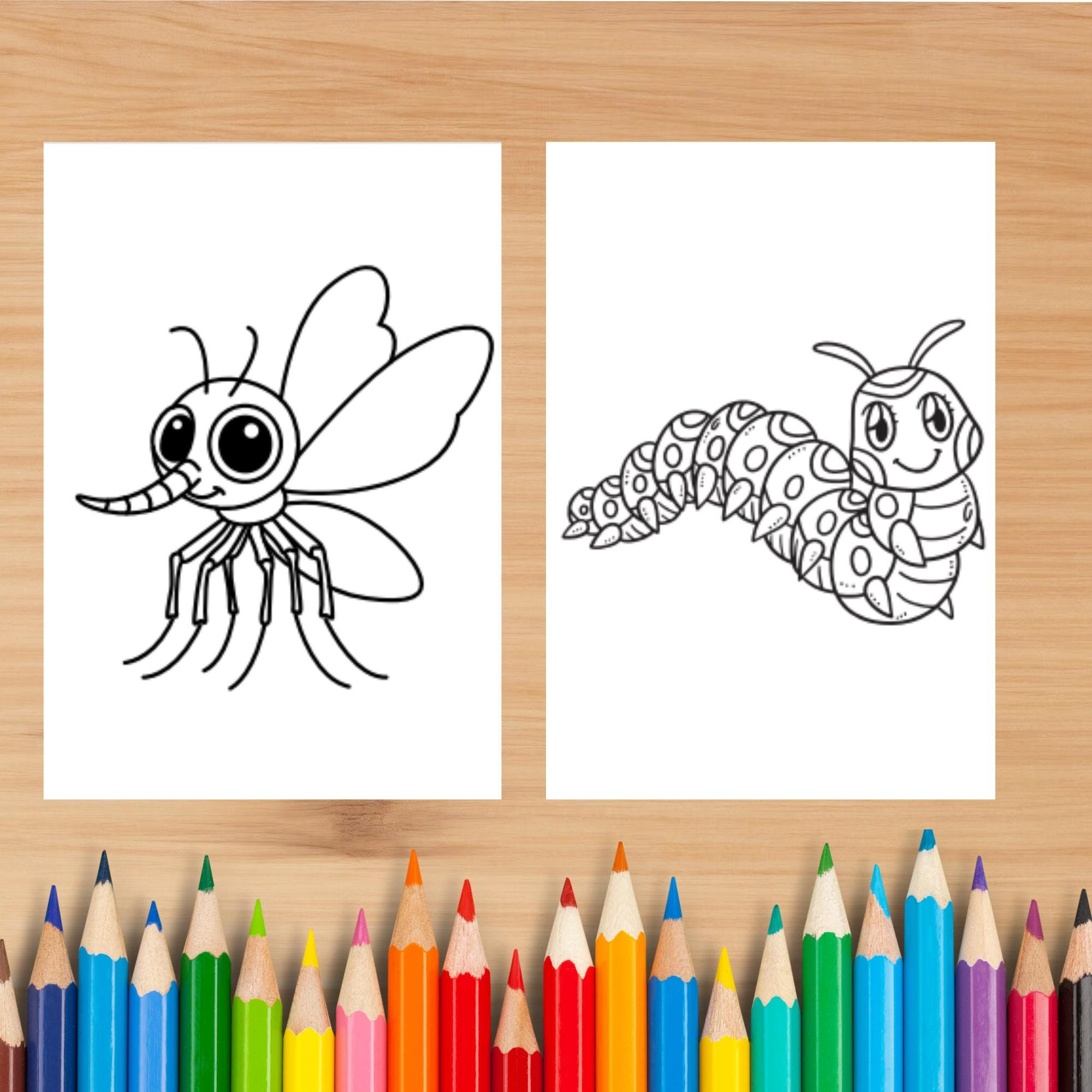 Insect Coloring Pages for Kids | Fun Printable Bug Designs to Color! - Etsy