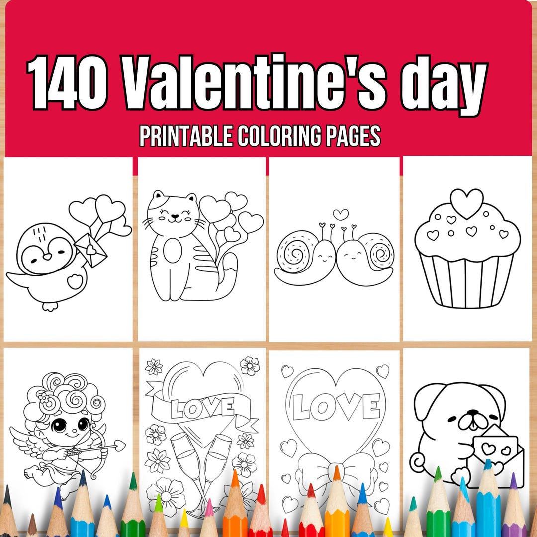 Valentine's Day Coloring Pages for Kids | Fun Printable Hearts, Cupids ...