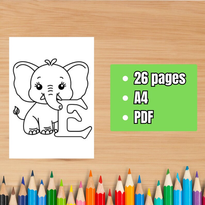 ABC Animal Coloring Pages for Kids | Fun A-Z Alphabet With Cute Animals ...