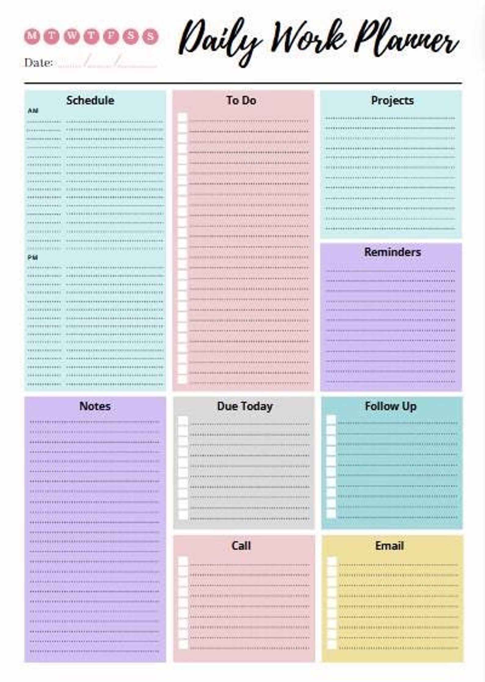 Daily Work Planner - Stay Organized and Boost Productivity - Etsy