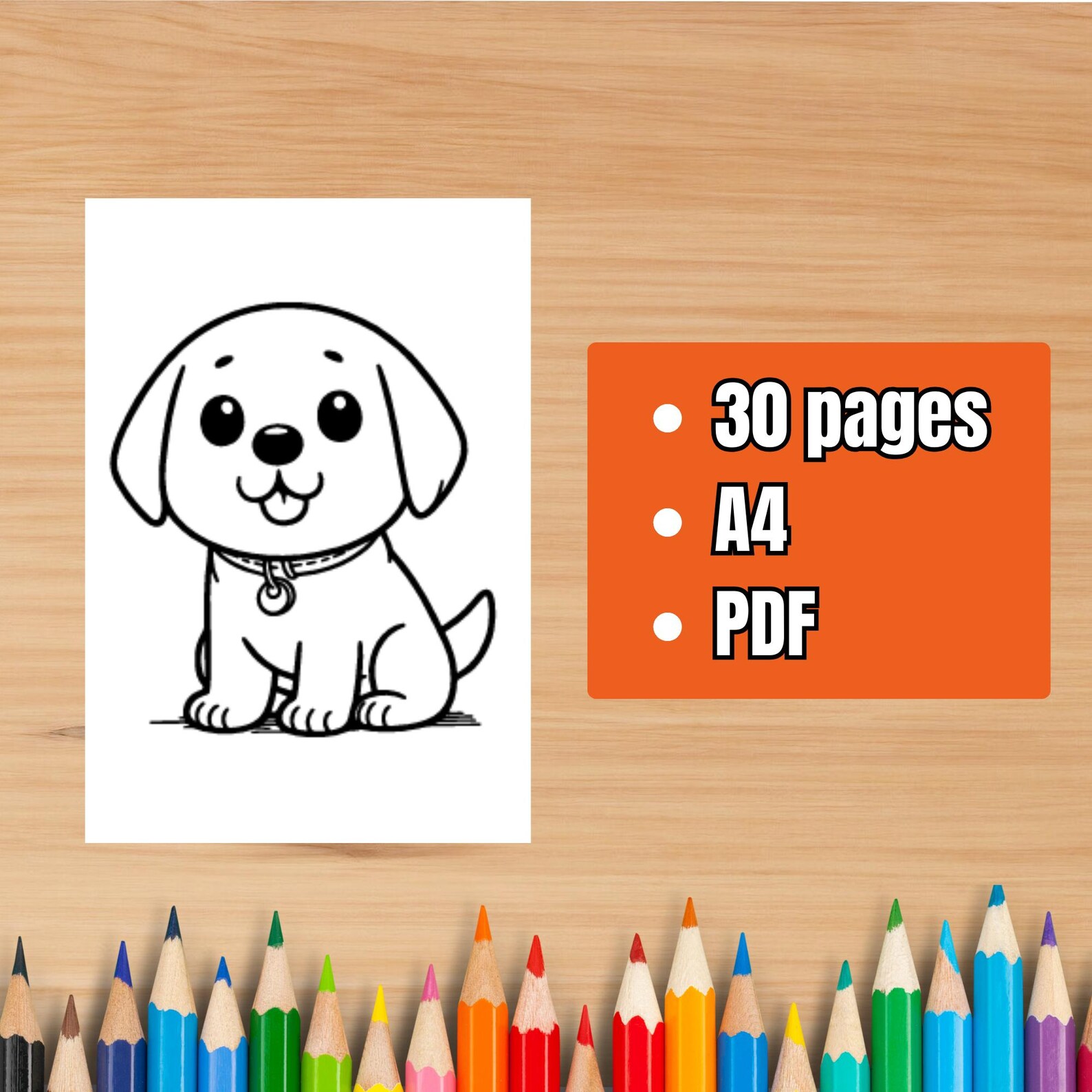 Cute Dog Coloring Pages - Printable Digital Download for Kids - Etsy