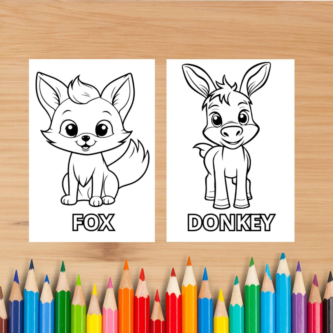 80+ Cute Animal Coloring Pages for Kids With Names | Adorable Printable ...