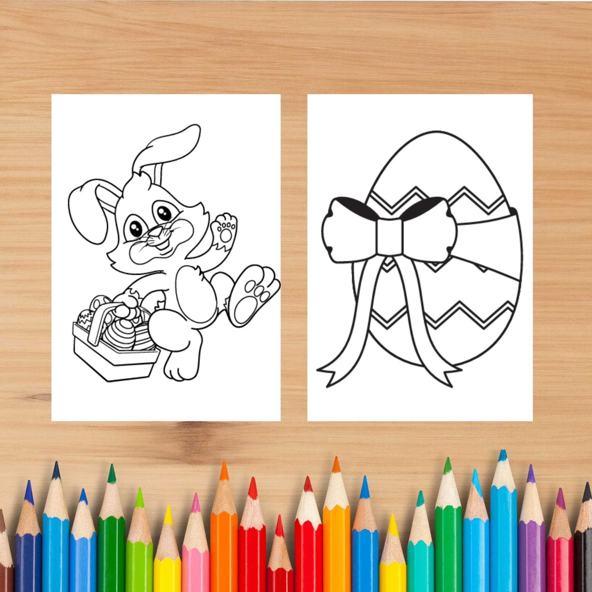 70 Cute Easter Coloring Pages - Printable Digital Download for Kids - Etsy