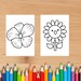 60 Beautiful Flower Coloring Pages - Printable Digital Download for ...