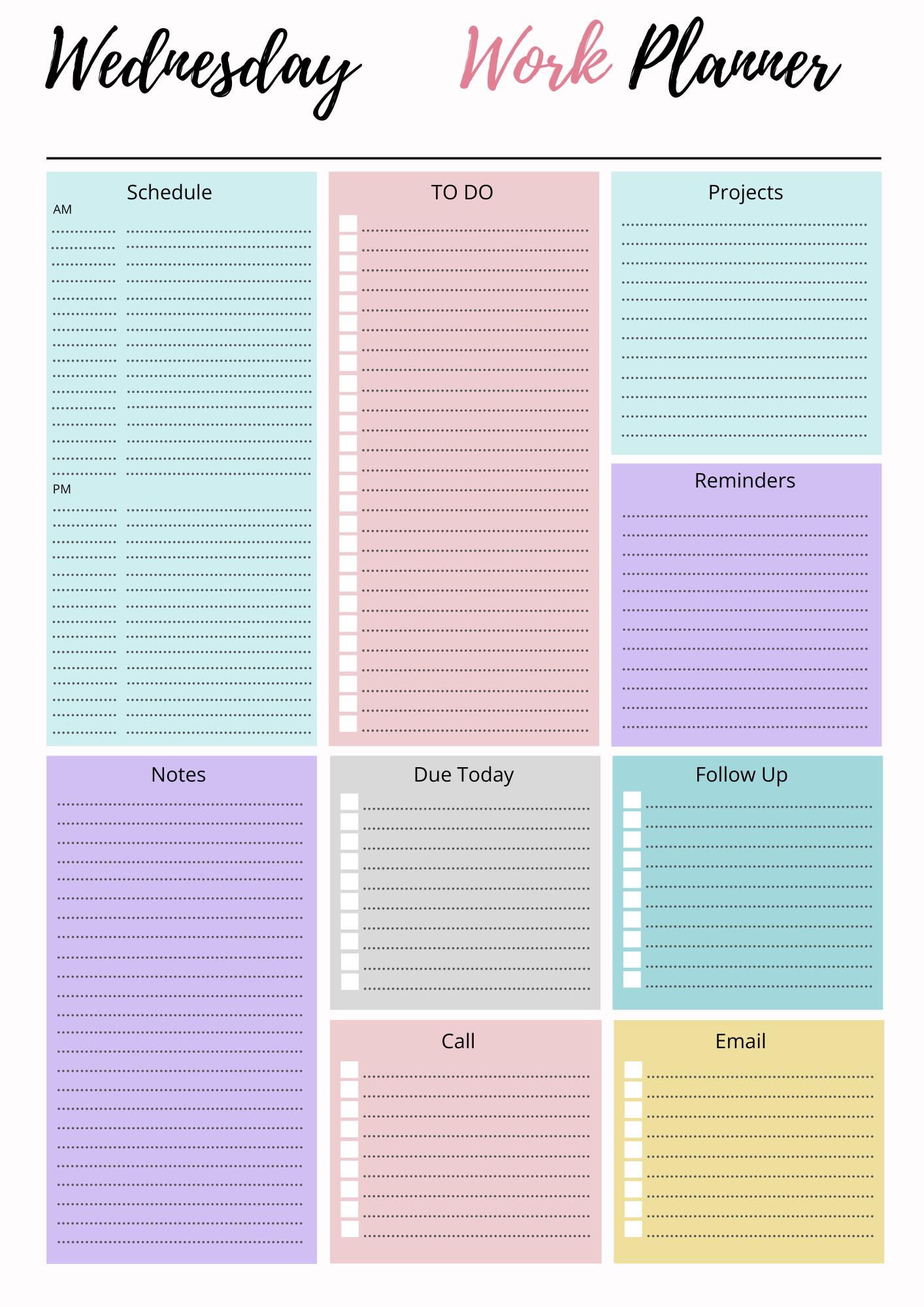 Weekly Work Planner Monday to Sunday - Stay Organized All Week - Etsy