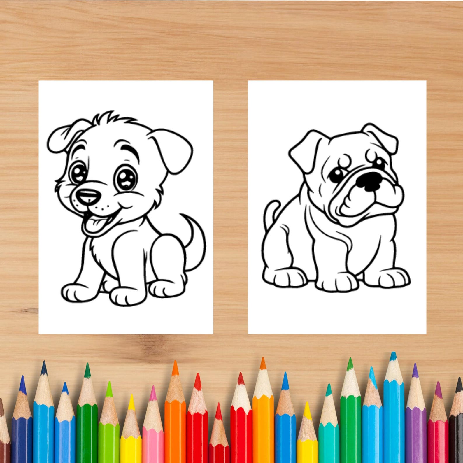 Cute Dog Coloring Pages - Printable Digital Download for Kids - Etsy