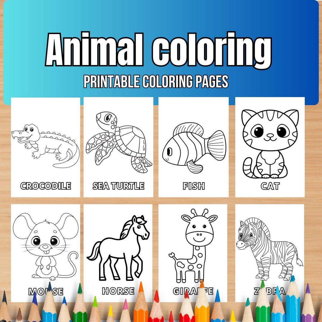 150 Animal Coloring Pages With Names | Fun Printable Designs for Kids ...