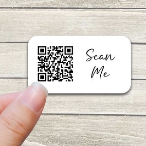 Custom Mini QR Code Cards, Personalized Stickers, Bar Code Cards ...