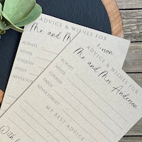 Advice for the Bride and Groom | Wedding Advice Cards | Bridal Shower ...