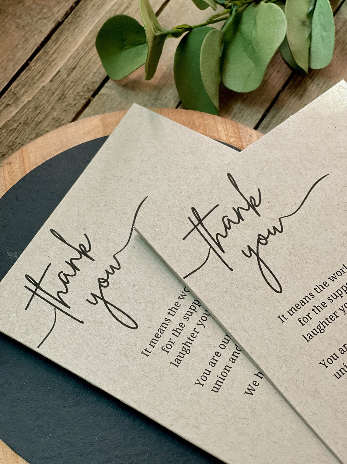 PRINTED Wedding Table Thank You Card Thank You Napkin Note - Etsy