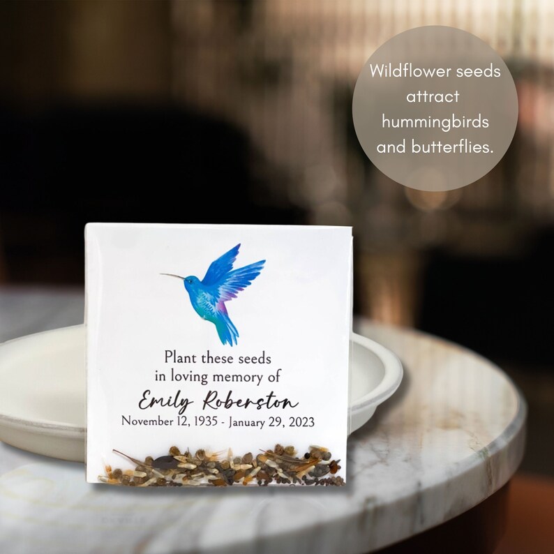 Memorial Seed Cards, Celebration of Life, in Loving Memory, Sympathy ...