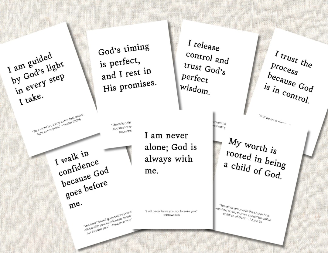 Affirmation Cards, Scripture Cards, Daily Devotional, Prayer Cards ...