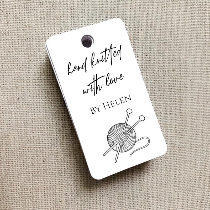 Hand Knit Tags - Etsy