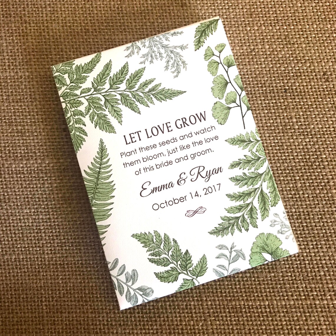 DIY Custom Seed Packets, Kraft, Personalized Envelopes, Wedding Favors ...