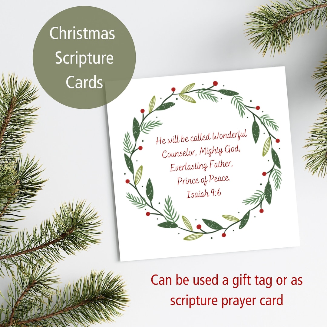Christmas Bible Verses, Christmas Scripture Cards, Christian Christmas ...