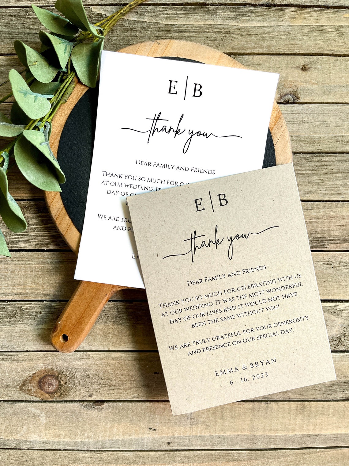 PRINTED Wedding Table Thank You Card Thank You Napkin Note - Etsy