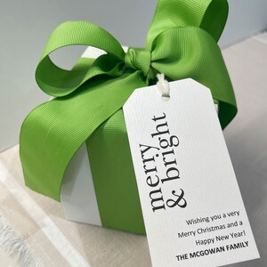 Christmas Tags, Merry and Bright, Merry Christmas, Tag, Holiday Gift ...