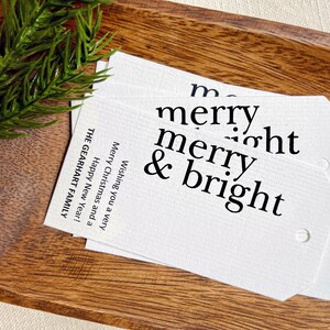 Christmas Tags, Merry and Bright, Merry Christmas, Tag, Holiday Gift ...