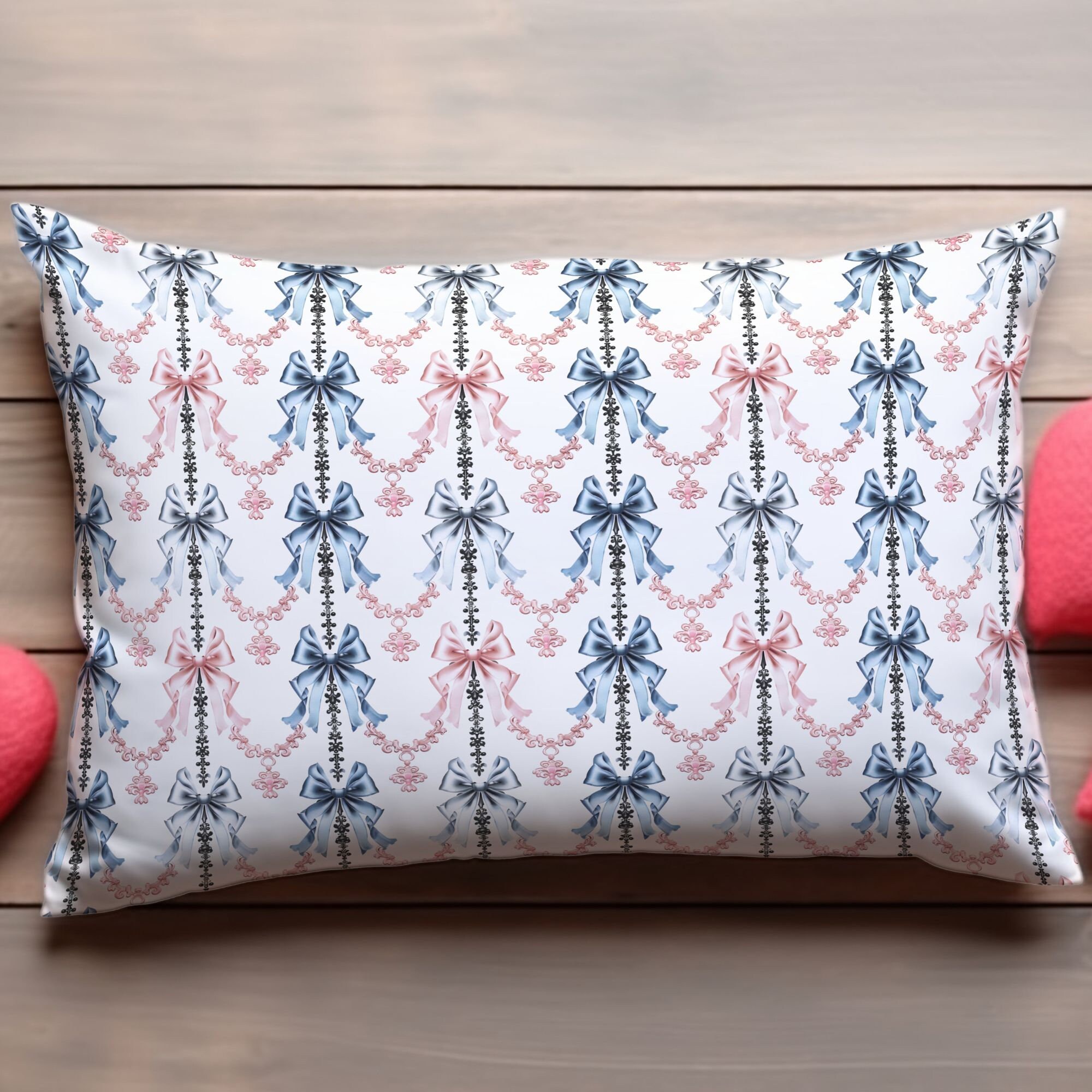 Pink Bow Seamless Pattern, Bow Background, Printable Paper, Pattern ...