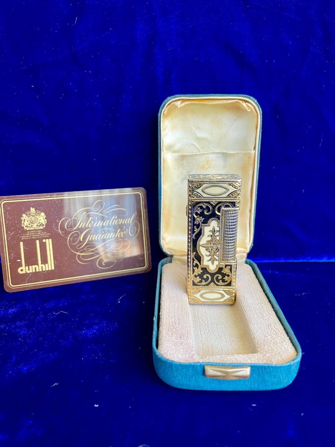 Dunhill Lighter Royking 18K Gold Mint Condition Works 1 Year Warranty ...