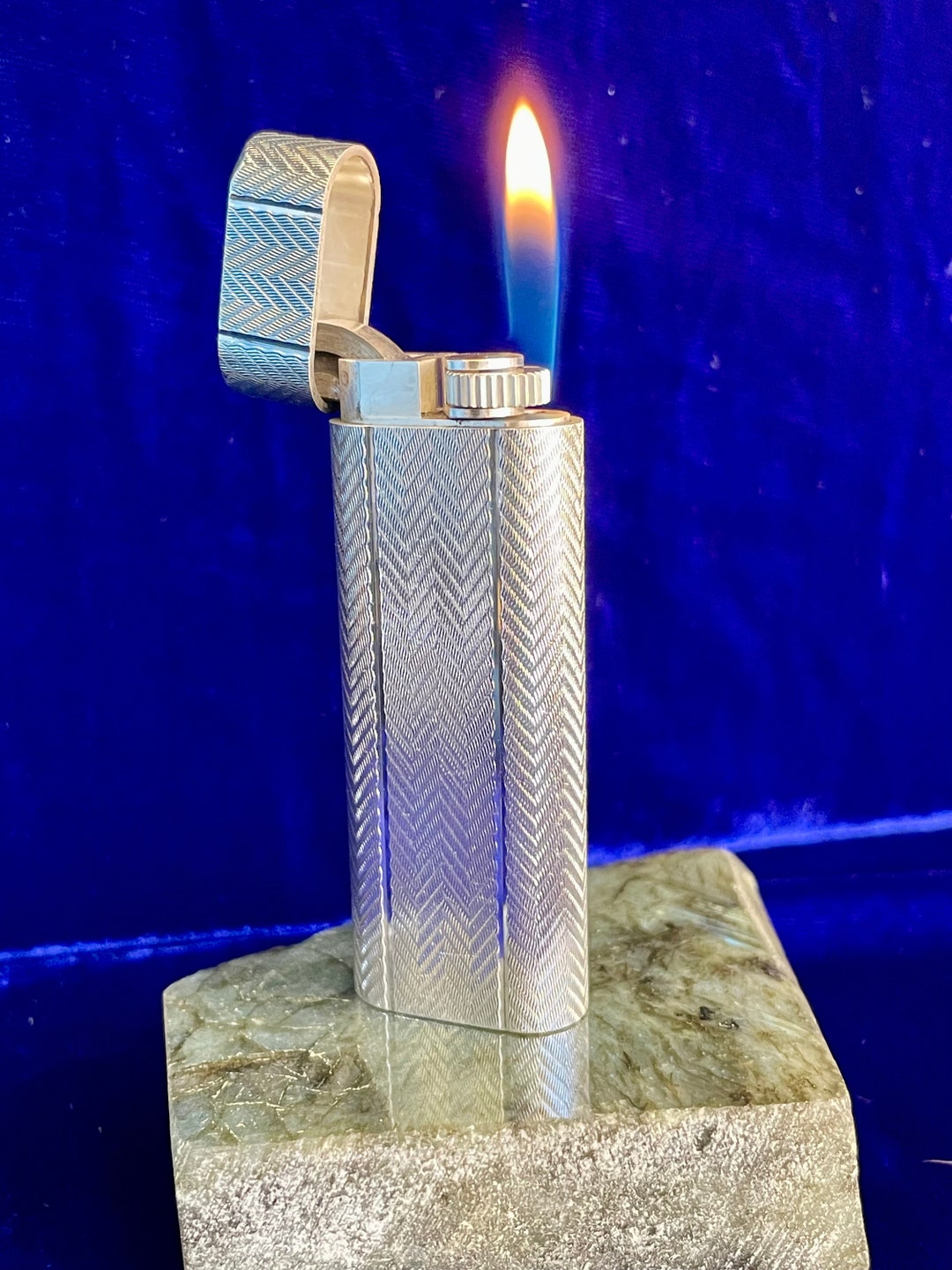 Vintage Cartier Lighter Oval Silver Very Good Condition Working 1 Year ...