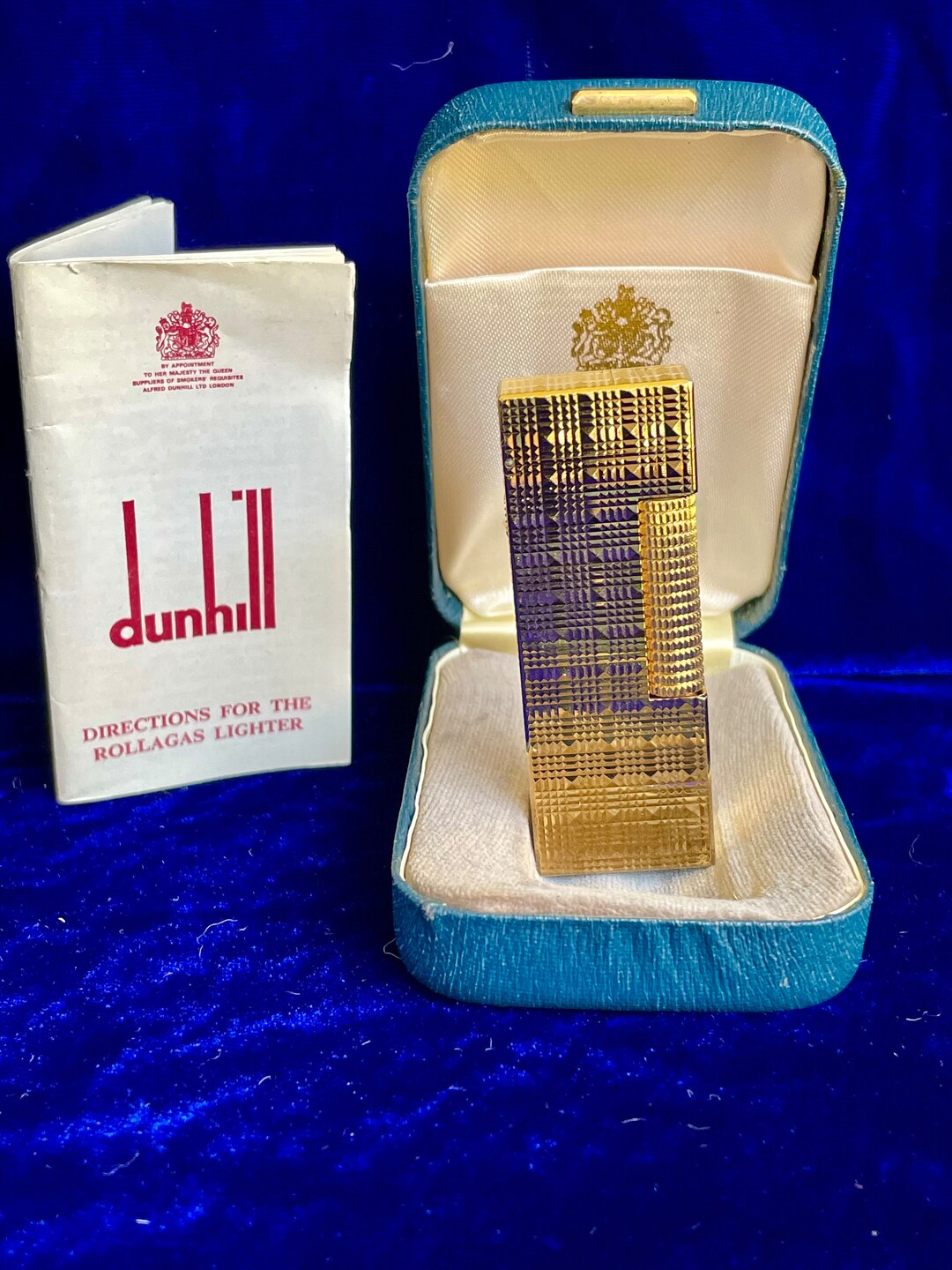Dunhill Lighter Gold Diamond Works Super Mint Condition 1 Year Warranty ...