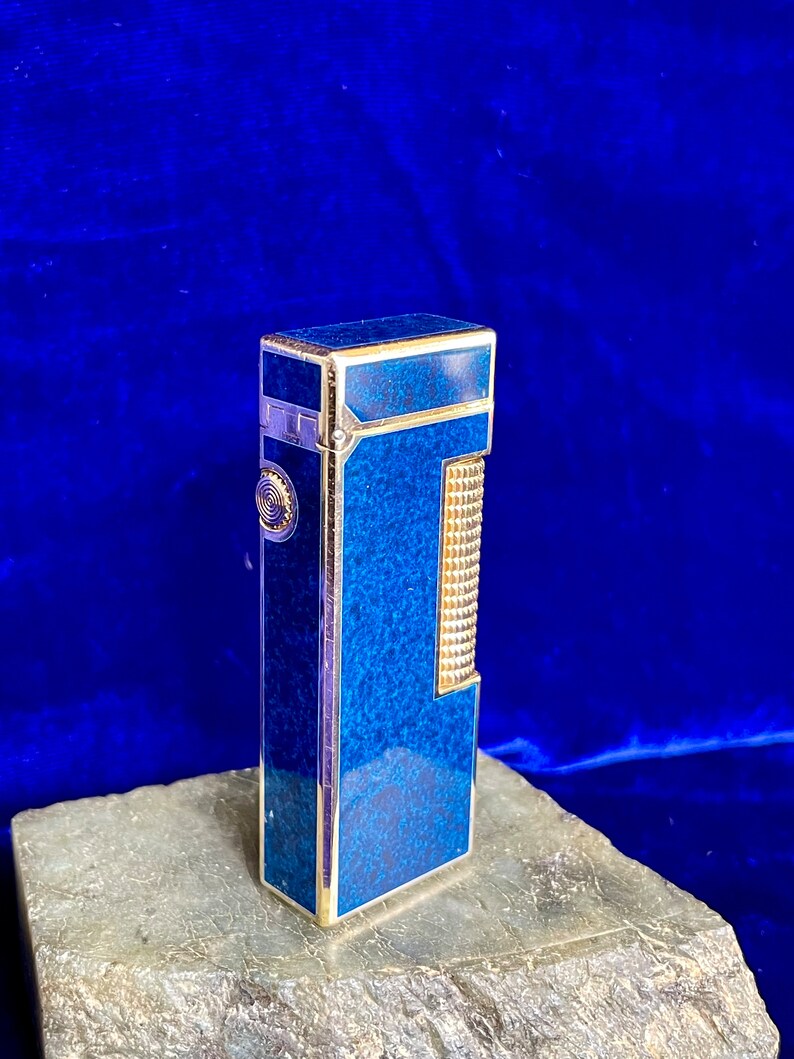 Vintage Lapis Blue Lacquer Dunhill Lighter Mint Condition Working 1 ...