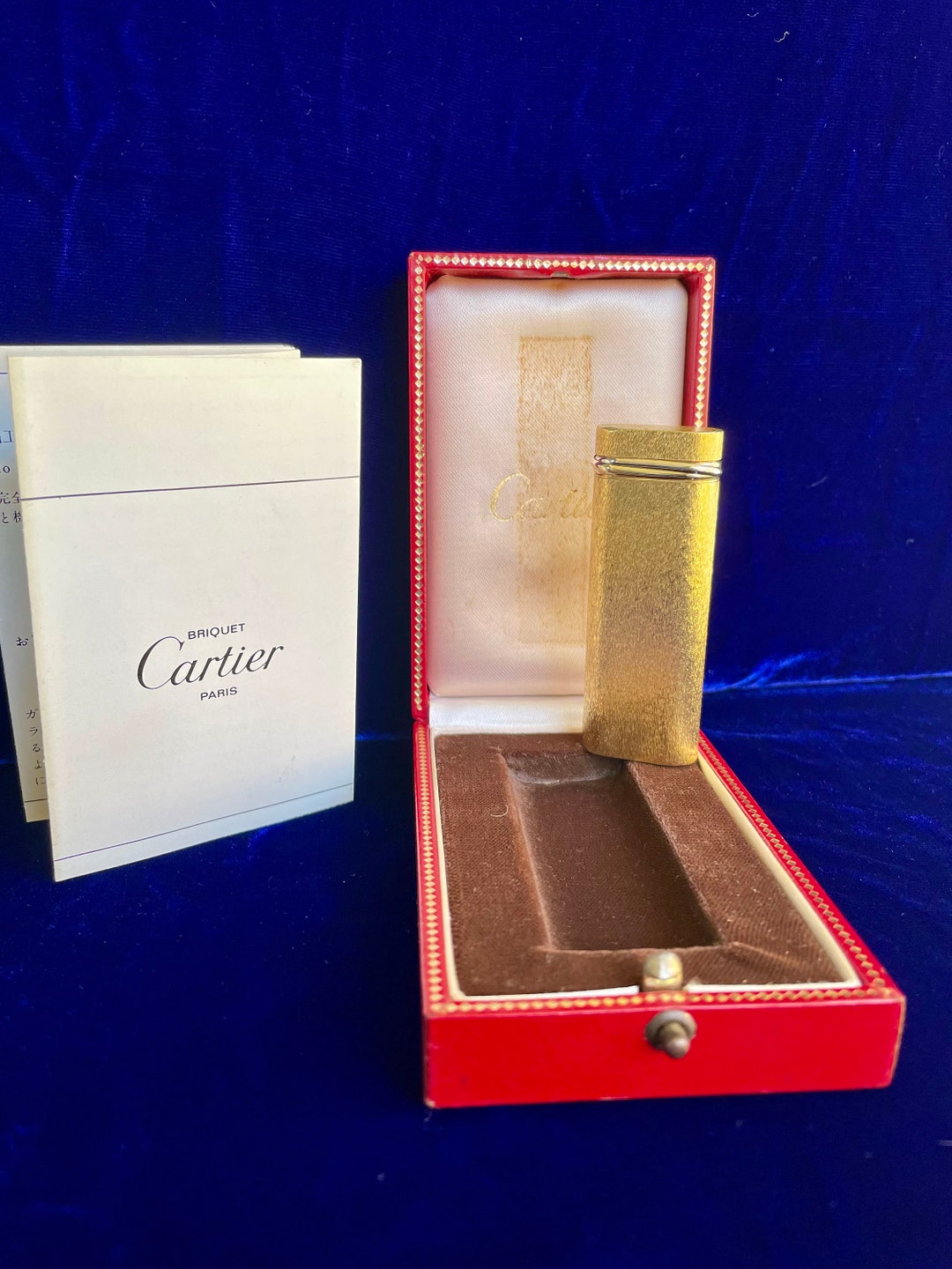Vintage Cartier Lighter Trinity Brushed Gold Super Mint Condition Works ...