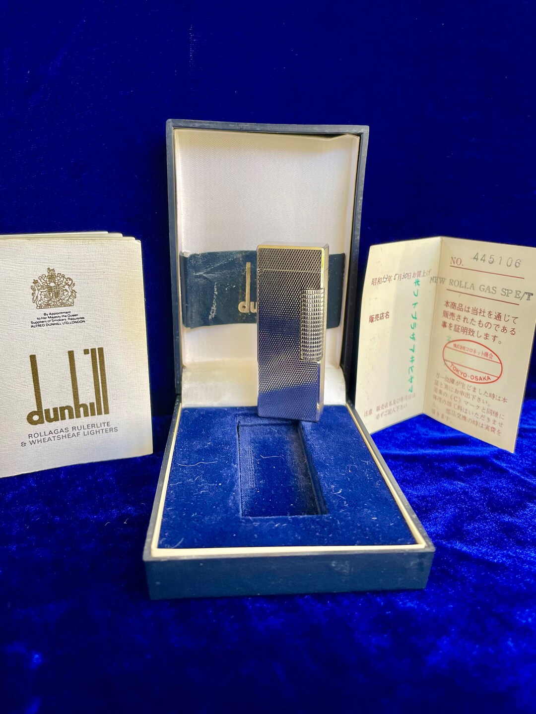 Dunhill Lighter Rollagas Silver Super Mint Condition Works 1 Year ...